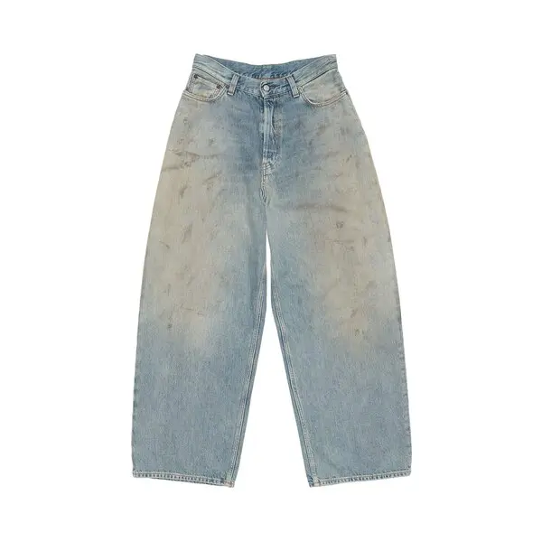 Acne Studios Wide Leg High Waisted Jeans 'mid