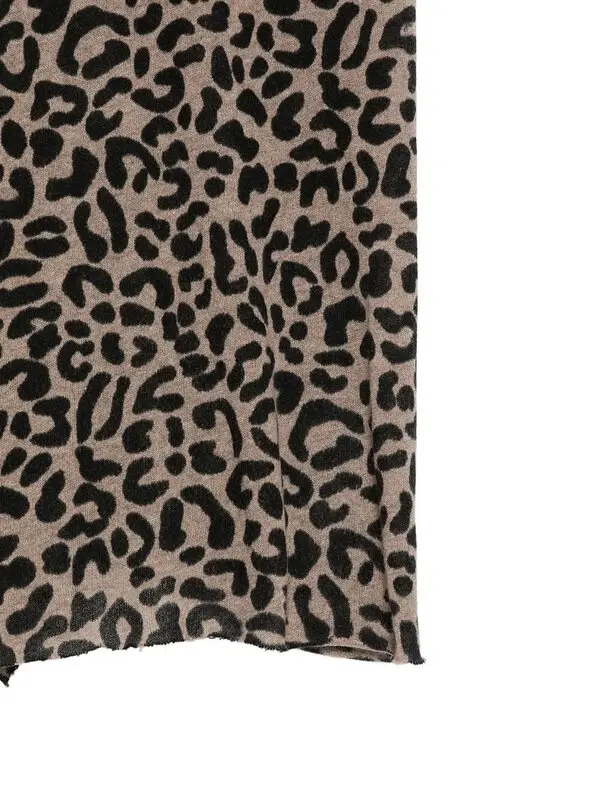 Faliero Sarti Ayame Cashmere Stole With Leopard Print