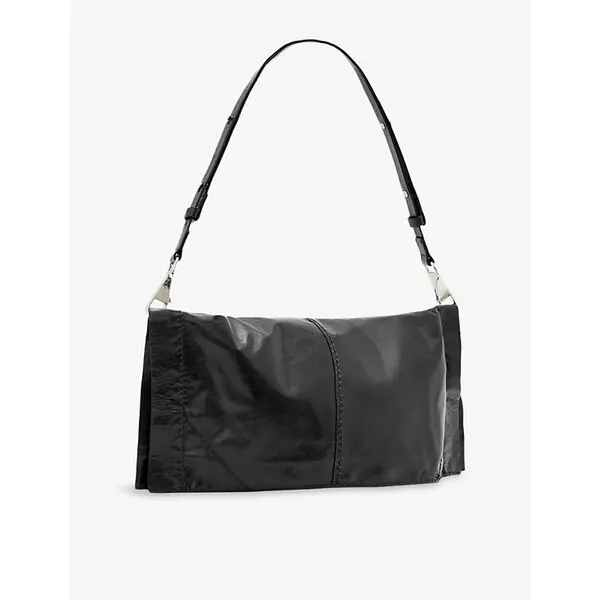 ALLSAINTS Lutece Leather Shoulder Bag - Black