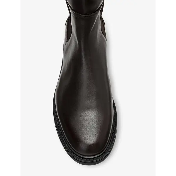 ALLSAINTS Bales Leather Knee-high Boots - Dark Brown