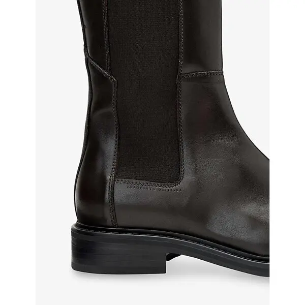 ALLSAINTS Bales Leather Knee-high Boots - Dark Brown