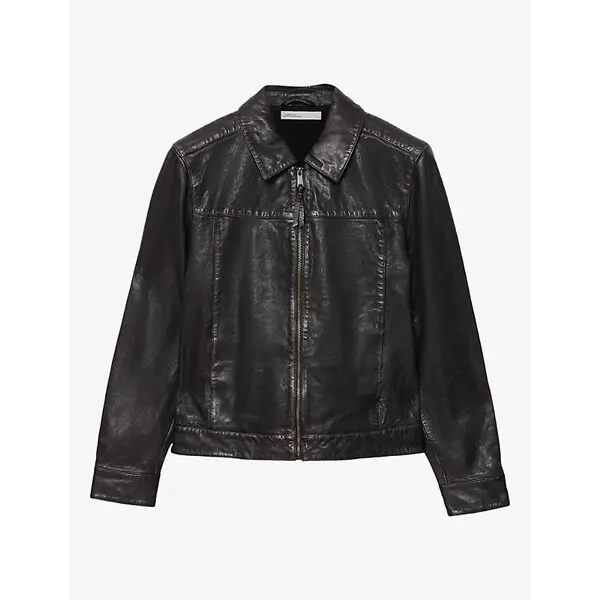ALLSAINTS Oakland Zip-up Leather Jacket