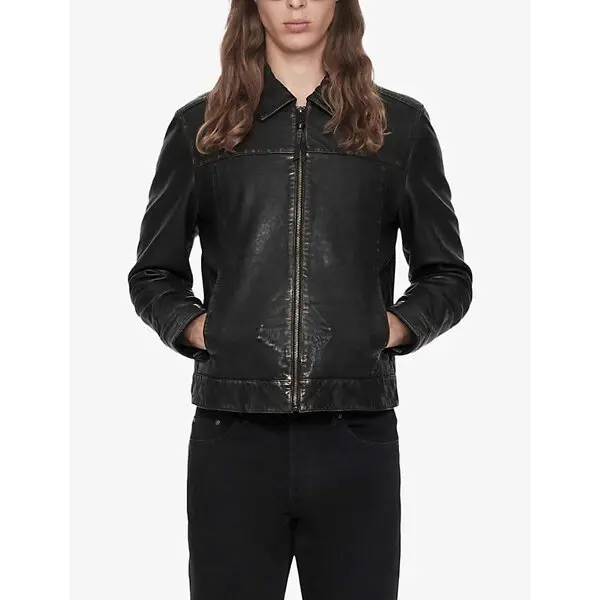ALLSAINTS Oakland Zip-up Leather Jacket