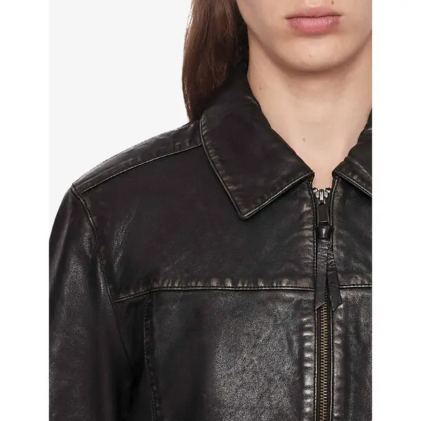 ALLSAINTS Oakland Zip-up Leather Jacket