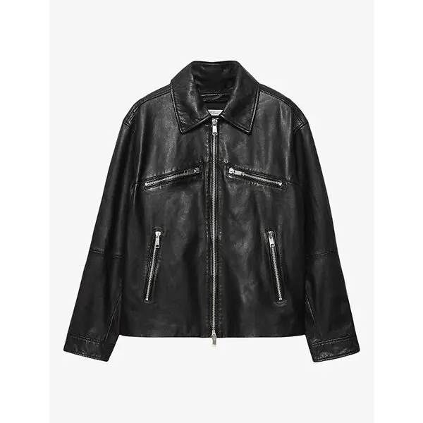 ALLSAINTS Vegason Four-pocket Leather Jacket