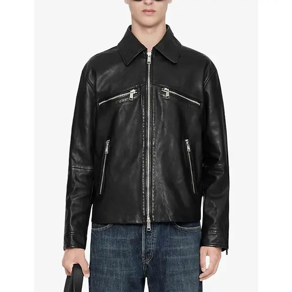 ALLSAINTS Vegason Four-pocket Leather Jacket