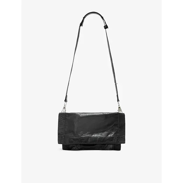 ALLSAINTS Lutece Small Leather Cross-body Bag - Black