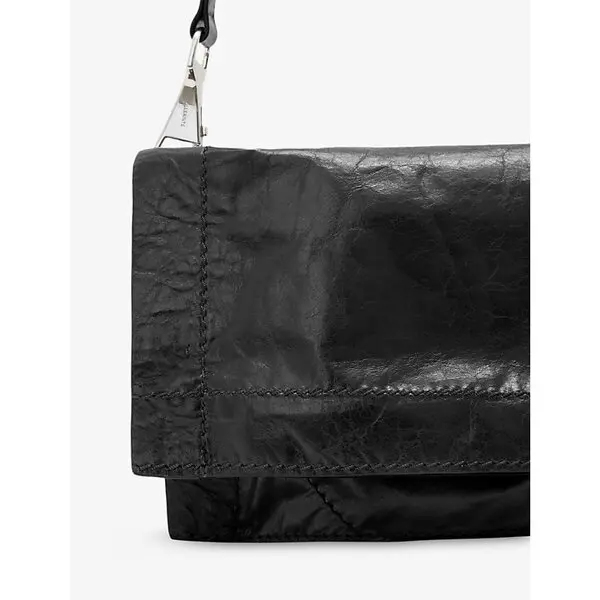 ALLSAINTS Lutece Small Leather Cross-body Bag - Black