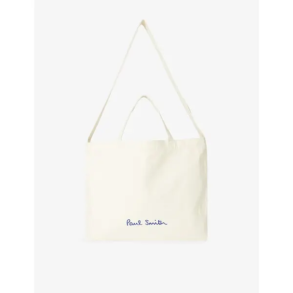 Paul Smith Dream Factory Cycling Stack Print Cotton-canvas Tote Bag