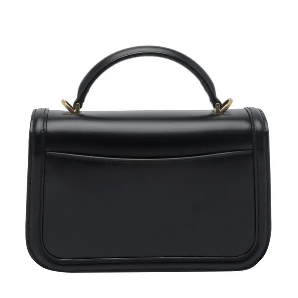 Saint Laurent Box Small Leather Solferino Bag With Handle - Black