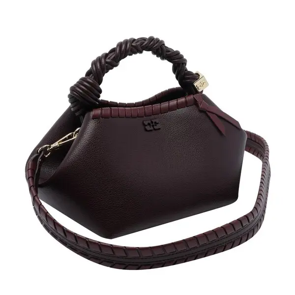 GANNI Small Bou Tresse' Handbag - Brown