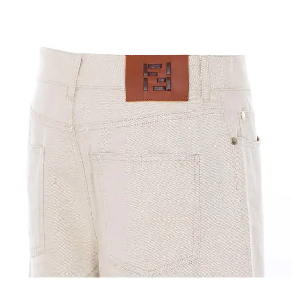 Fendi Ff Detail Denim Pants