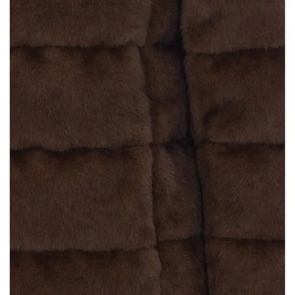 Herno Faux Fur Cape - Brown