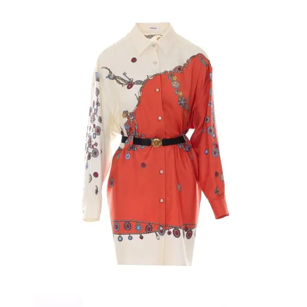 Versace Silk Twill Printed Dress