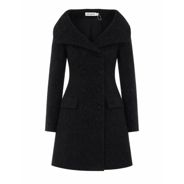 SELF-PORTRAIT Boucle Mini Dress - Black