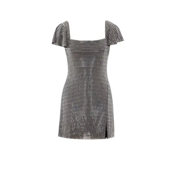 SELF-PORTRAIT Rhinestone Mini Dress