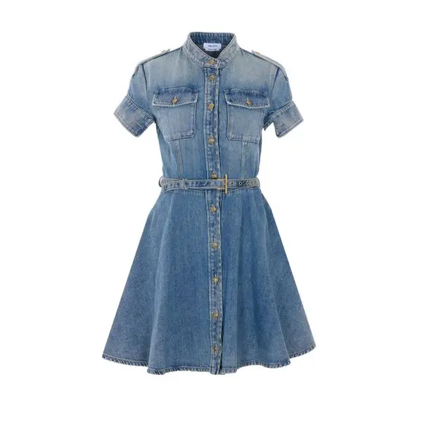 Alexander McQueen Denim Mini Dress