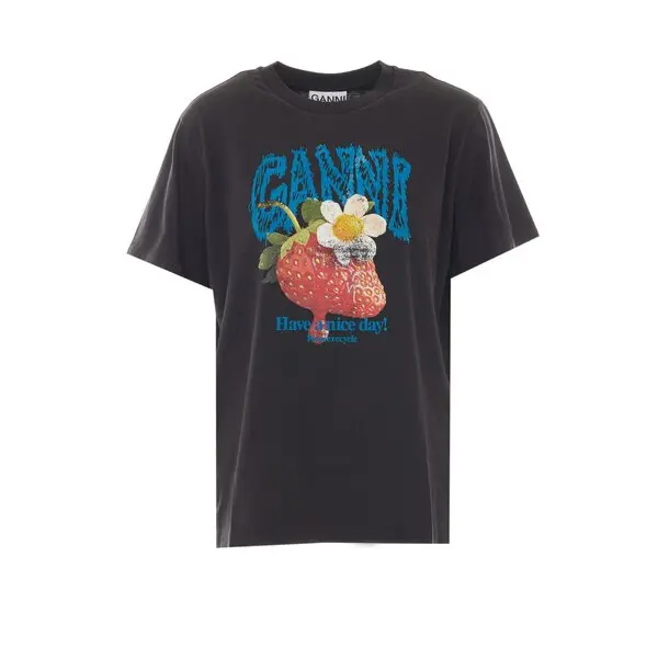 GANNI T-shirt Essential - Gray