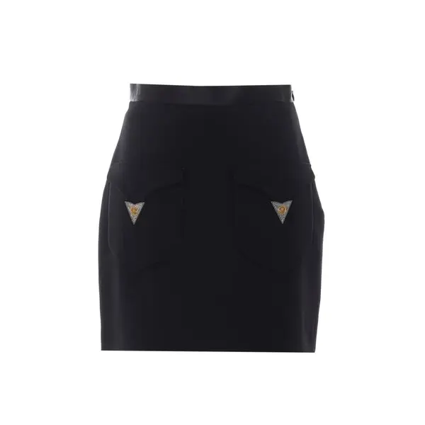 Versace Wool Mini Skirt
