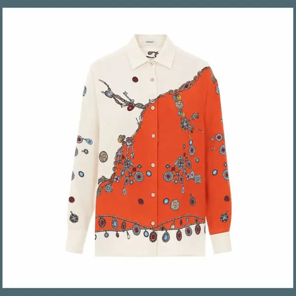 Versace Stolen Jewels Print Shirt