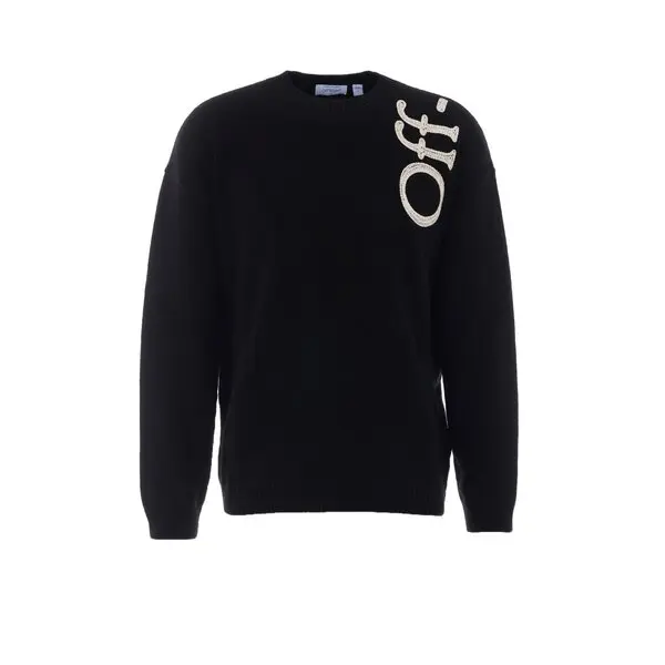 Off-White Vertical Bookish Sweater - Black