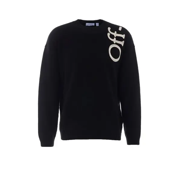 Off-White Vertical Bookish Sweater - Black