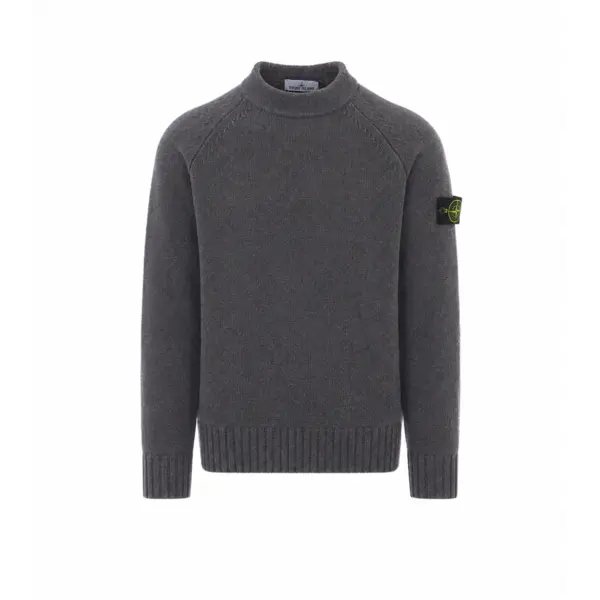 Stone Island Logo Sweater - Gray