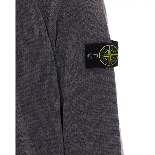 Stone Island Logo Sweater - Gray
