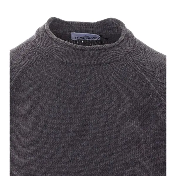 Stone Island Logo Sweater - Gray