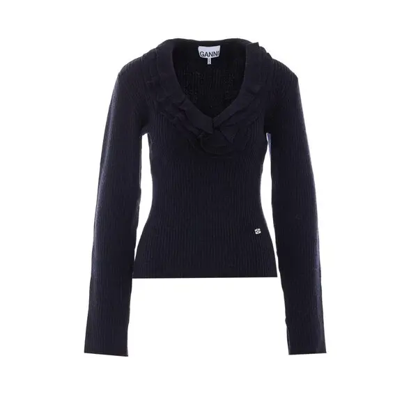 GANNI Frill Sweater