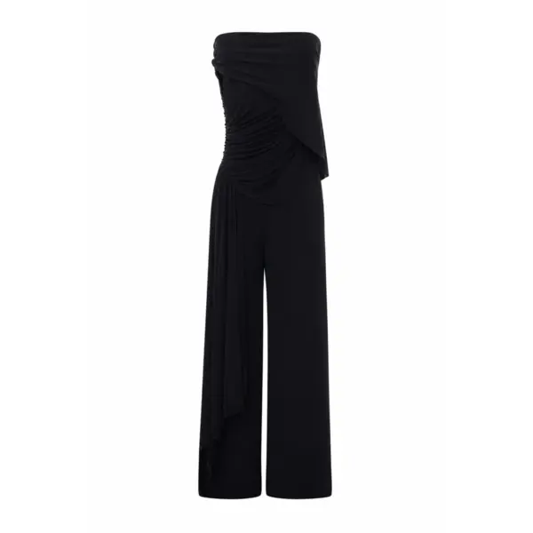 LANVIN Fluid Draped Jumpsuit - Black