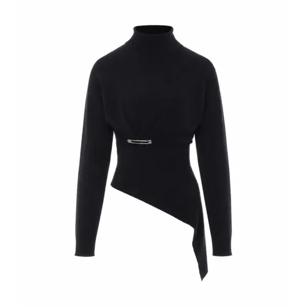 LANVIN Draped Sweater - Black