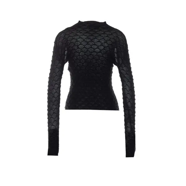 LANVIN High Neck Sweater - Black