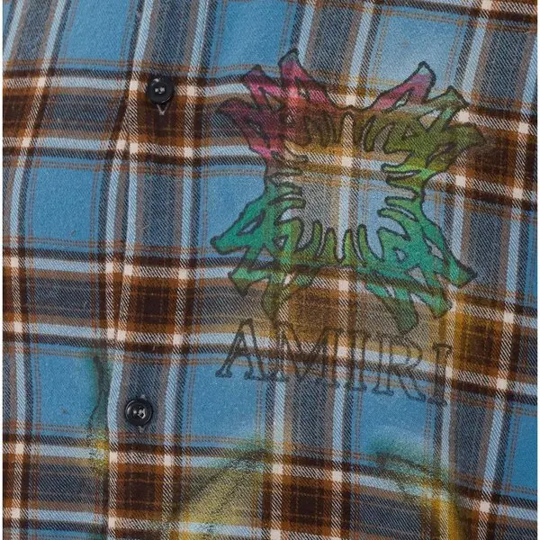Amiri Ma Quad Flames Flannel Shirt