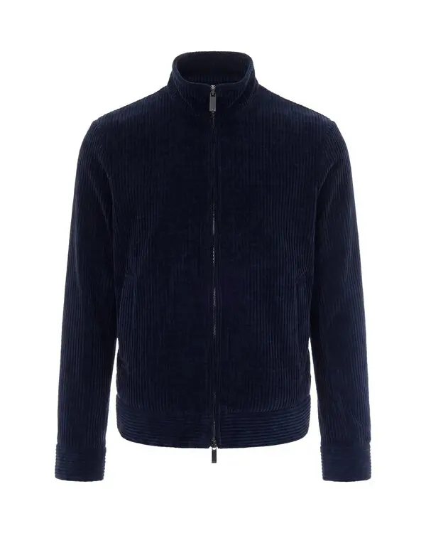 Emporio Armani S Ribbed Zip Front Jacket