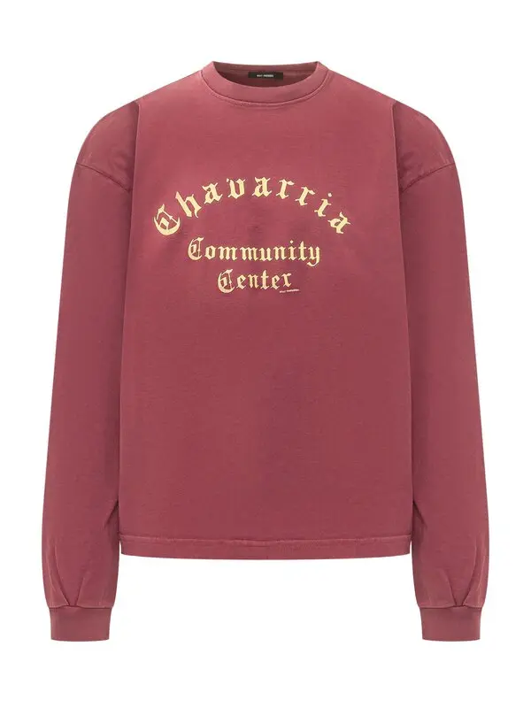 WILLY CHAVARRIA Community Center Tee - Bordeaux