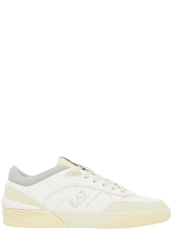 EA7 S Bovine Leather Sneakers