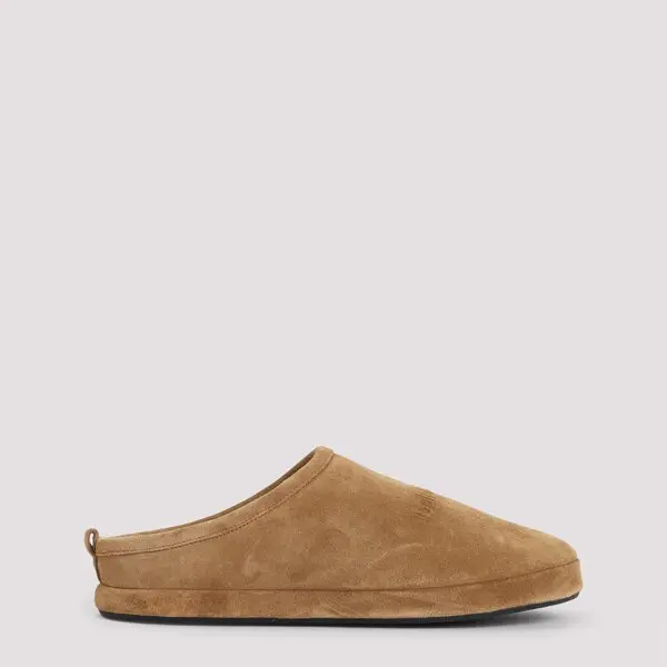 Balenciaga Alaska Leather Slipper Sandals - Brown