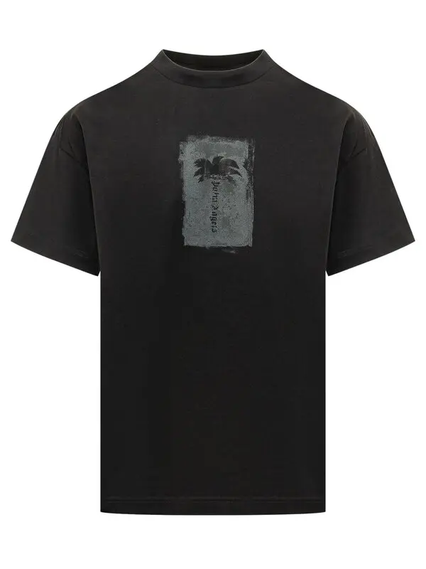 Palm Angels Brushed Palm Logo Regular T-shirt