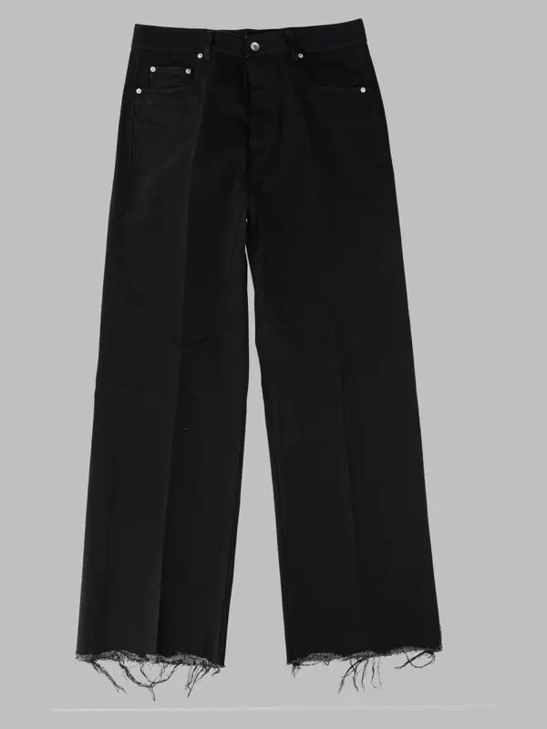 Rick Owens 100% Cotton Jeans - Black