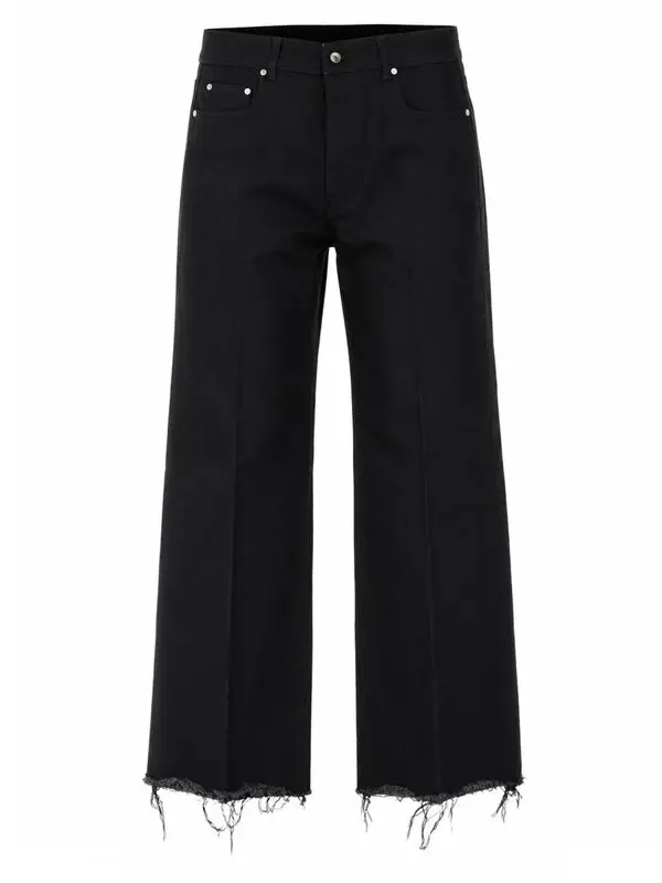 Rick Owens 100% Cotton Jeans - Black