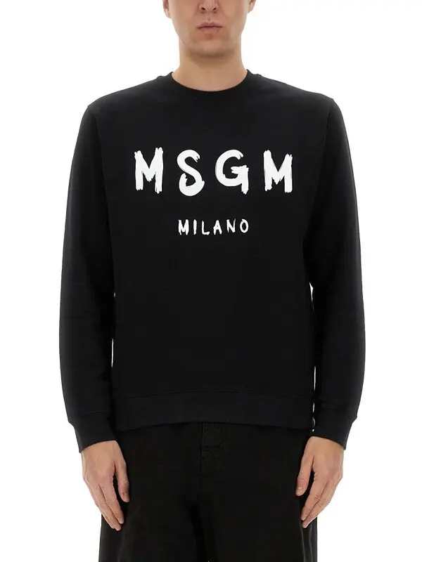 MSGM Cotton Sweatshirt Size - Black