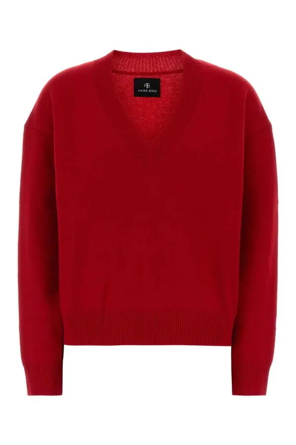 ANINE BING Cashmere Sweater - Red