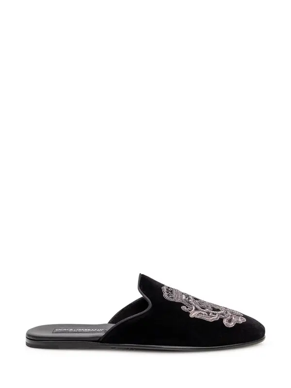 Dolce & Gabbana Velvet Loafer Flats