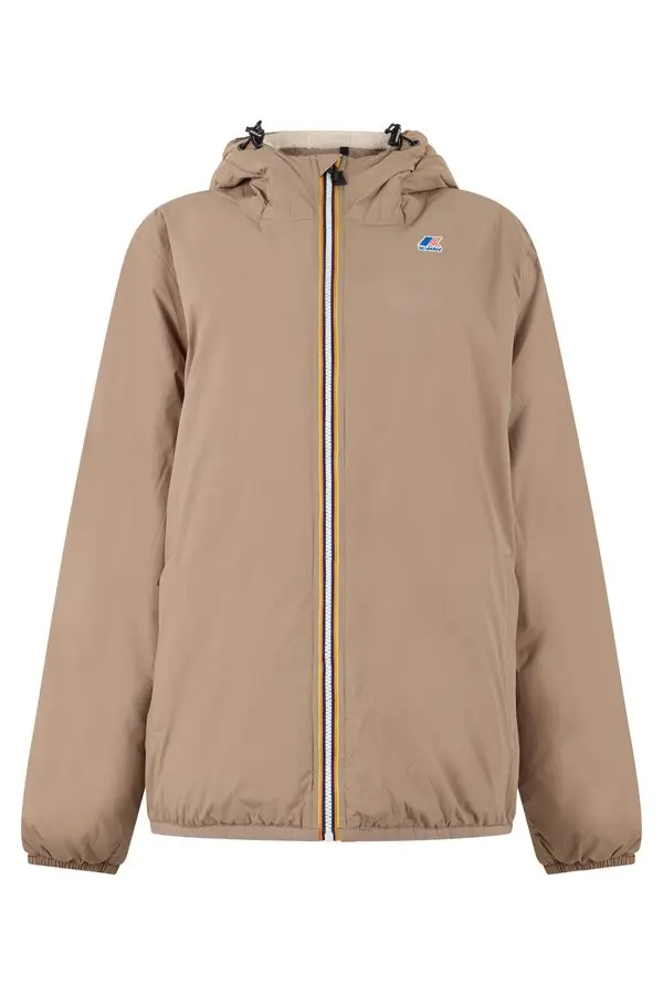 K-WAY Waterproof Windproof Sherpa-lined Hooded Zip Jacket