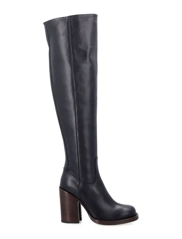 Dries Van Noten Tall Leather Knee-high Boots