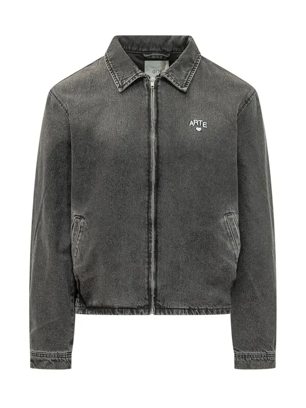 ARTE ANTWERP Heart Detail Cotton Jacket - Black