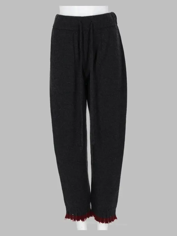 UMA WANG 100% Cashmere Trousers - Charcoal