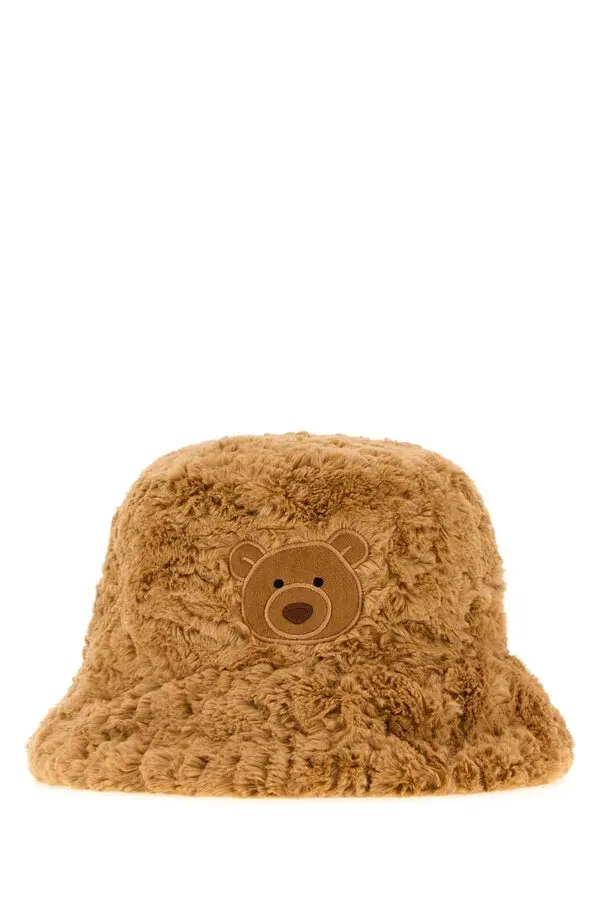 JELLYCAT Biscuit Eco Fur Bartholomew Bear Bucket Hat - Camel