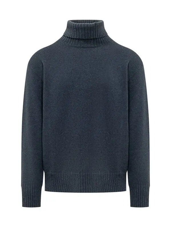 AMARANTO Mock Neck Knit Sweater